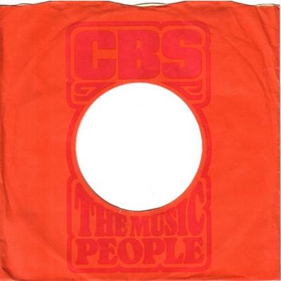 Uk Cbs Sleeve 1971 - 1973/ Original Cbs Uk Company Sleeve