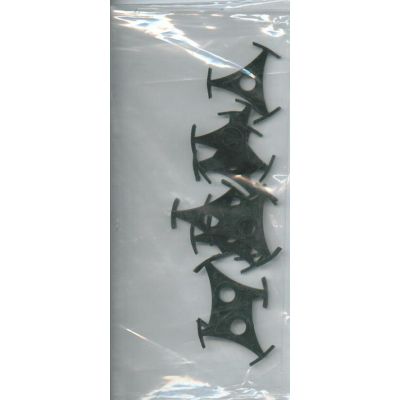 10 X Tri Prong Plastic 45 Record Centers/ Packet Of 10 X Record Middles